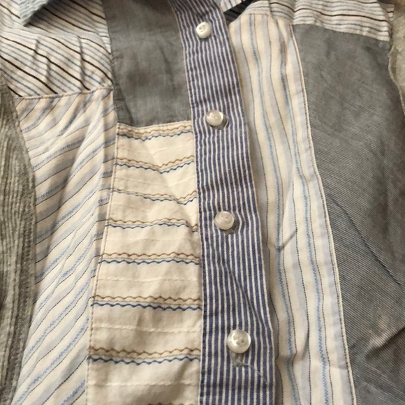 Anthropologie | Tops | Anthropologie Patchwork Button Down | Poshmark
